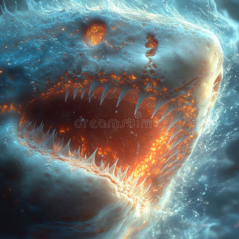 A Digital Artwork Showcases an Otherworldly, Luminous Shark-like ...