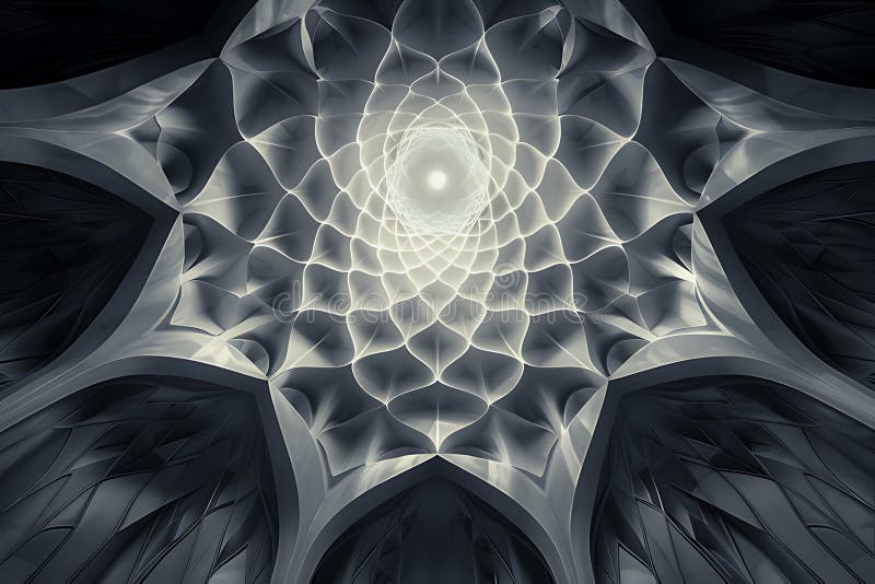 Digital Artwork Showcasing a Complex Stock Image - Image of elegance ...