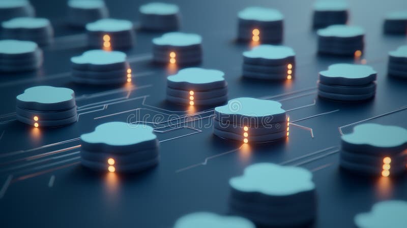 Advanced Digital Circuit Network with Glowing Nodes in a Futuristic ...