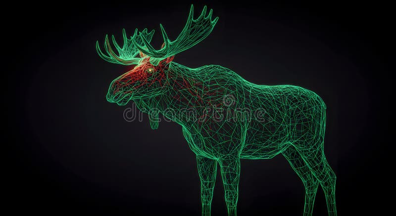 Wireframe Moose Stock Illustrations – 7 Wireframe Moose Stock ...