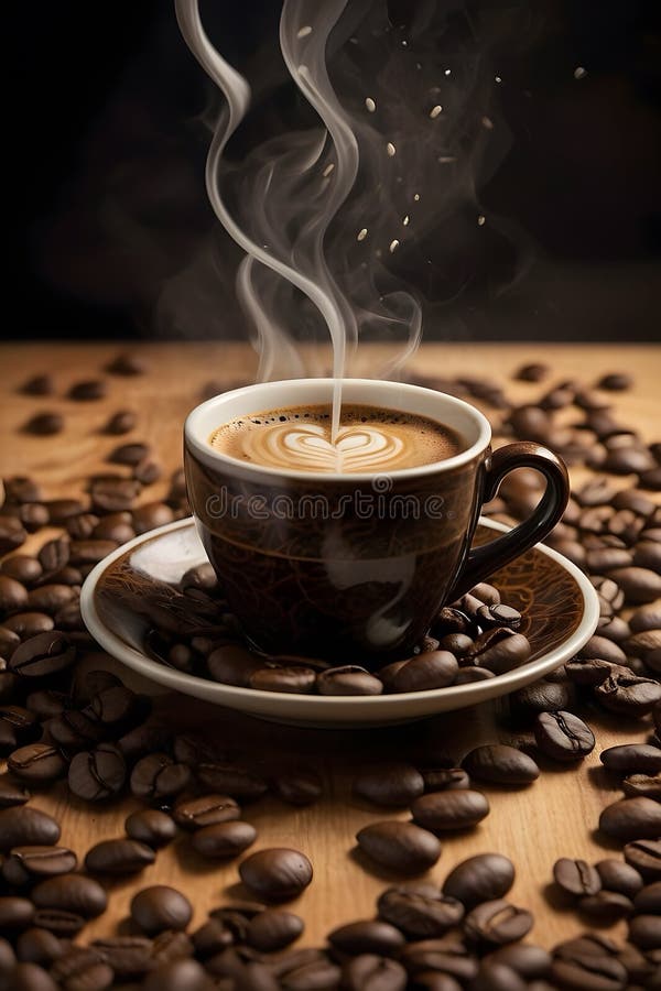 A Digital Artwork Showcasing the Theme of Coffee and Passion with a ...