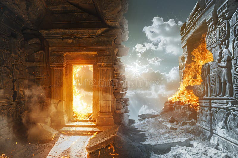 Digital Artwork of Split Frame Photography of the Interior of an ...