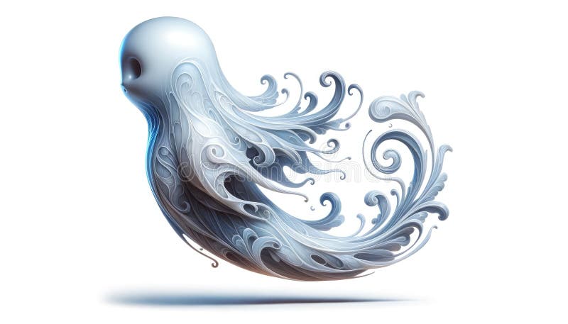 Whimsical Ghost Illustration Stock Illustration - Illustration of ...