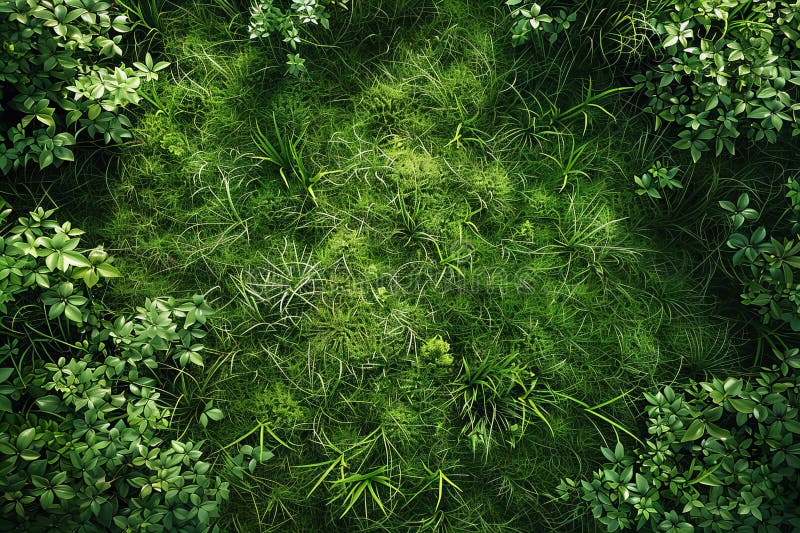 Digital Artwork of Top View of Grass Texture, Photo Realistic, High ...