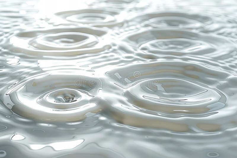 Digital Artwork of White Background with Water Ripples and Circles ...