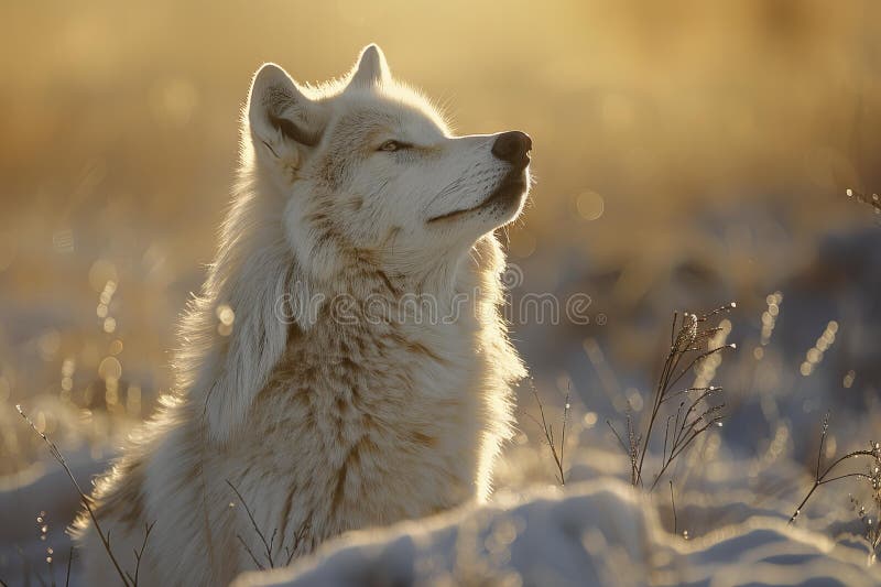 Digital Artwork of White Wolf Howling Stock Wolf Howling, High Quality ...