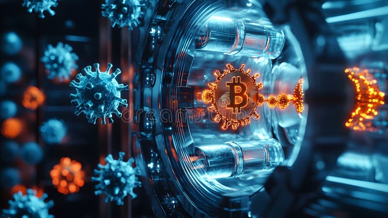 Digital Asset Theft Visualization Concept Stock Illustration ...