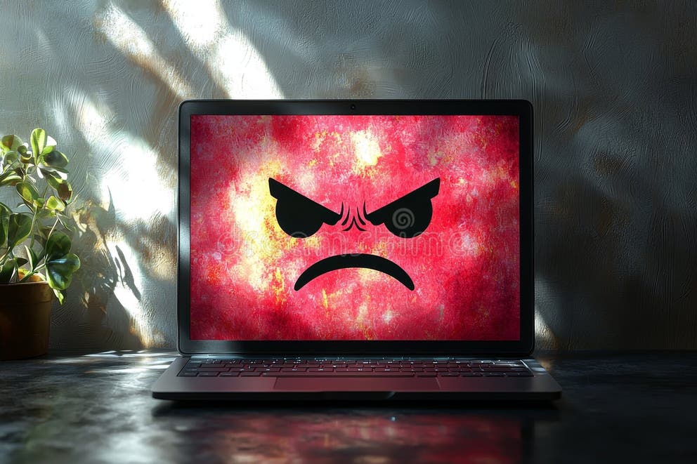 A Digital Assistant and Chatbot with an Evil Face Appearing on the ...