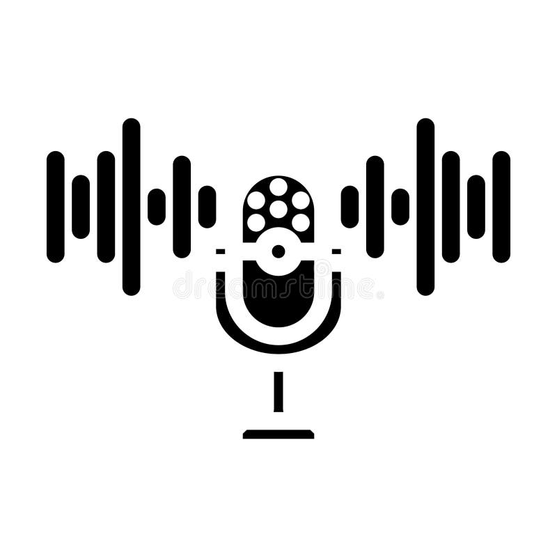 Digital Assistant Microphone Ai Integration Glyph Icon Vector ...