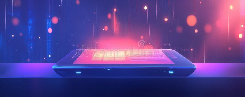 Digital Assistant Projects Vibrant Holographic Display in Futuristic ...