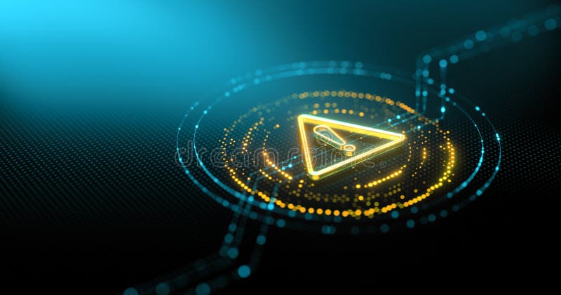 Digital Attention Icon Symbolizing Warning and Safety Alert Stock Image ...