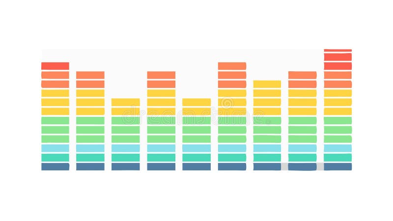 Digital Audio Equalizer Bars Sound Spectrum Graphic, Vector Design ...