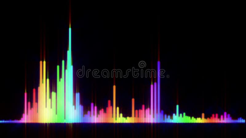 Digital Audio Equalizer Color Bar Stock Footage - Video of energy ...