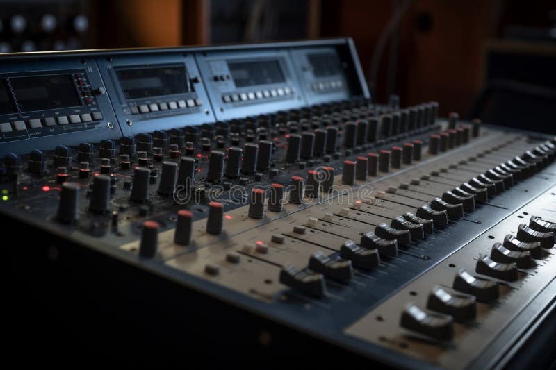 Professional Sound and Audio Mixer Control Panel by Generative AI Stock ...
