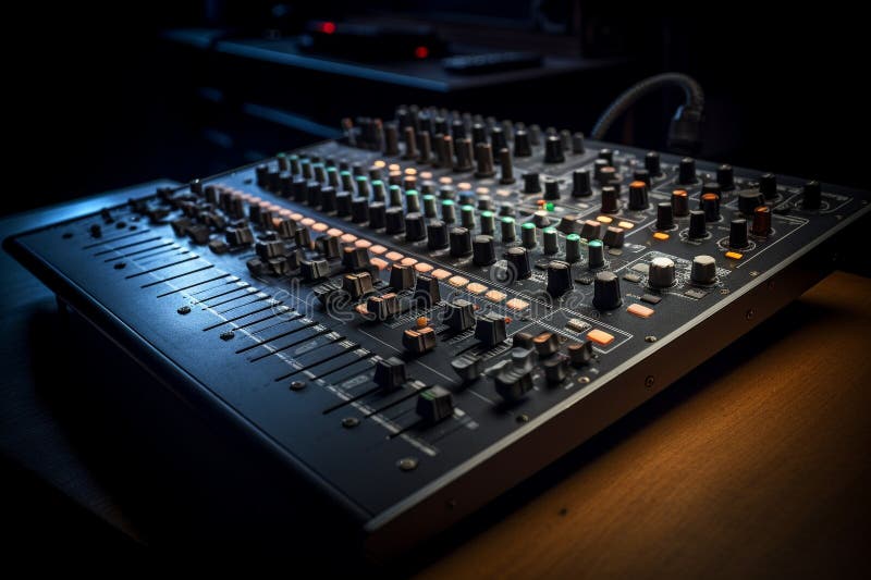Professional Sound and Audio Mixer Control Panel by Generative AI Stock ...