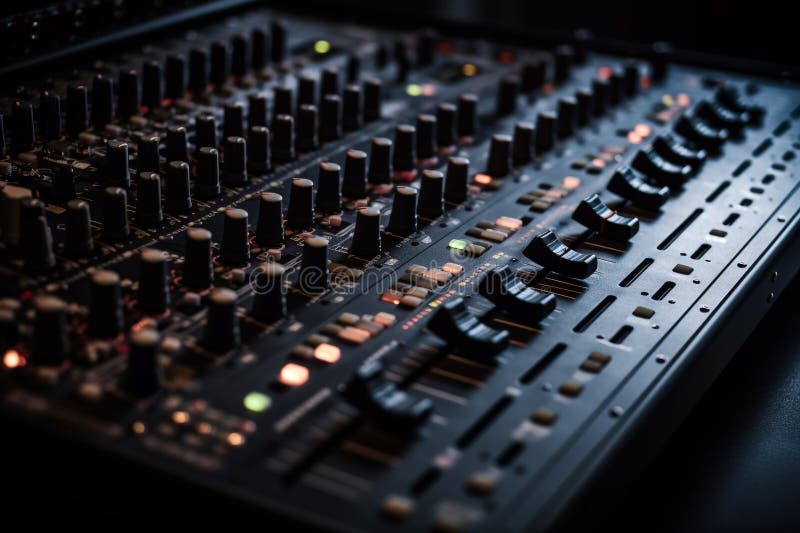 Professional Sound and Audio Mixer Control Panel by Generative AI Stock ...
