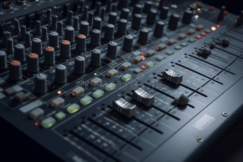 Professional Sound and Audio Mixer Control Panel by Generative AI Stock ...