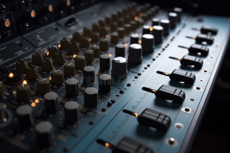 Professional Sound and Audio Mixer Control Panel by Generative AI Stock ...