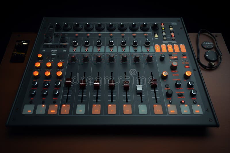 Professional Sound and Audio Mixer Control Panel by Generative AI Stock ...