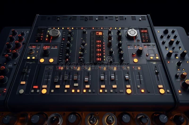 Professional Sound and Audio Mixer Control Panel by Generative AI Stock ...