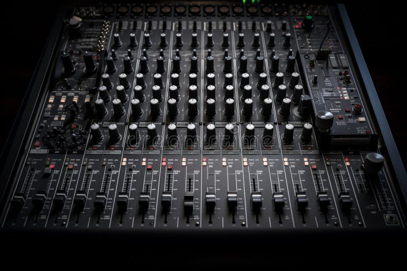 Professional Sound and Audio Mixer Control Panel by Generative AI Stock ...