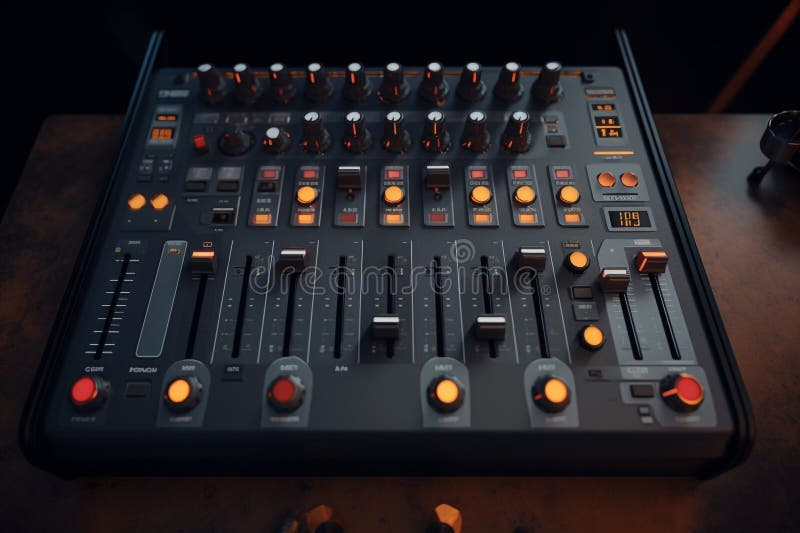 Professional Sound and Audio Mixer Control Panel by Generative AI Stock ...