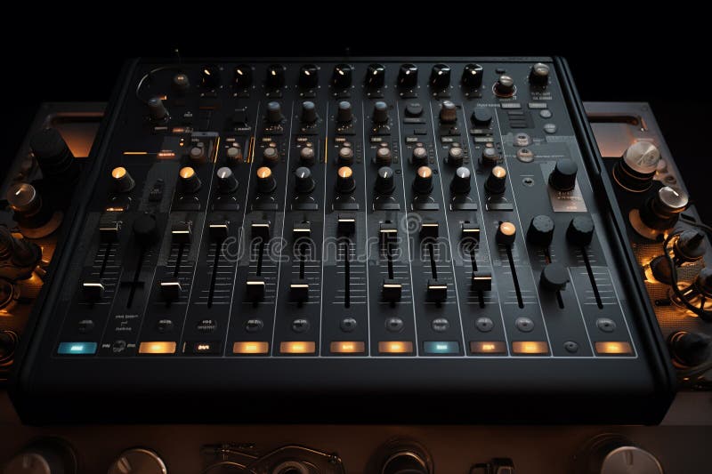 Professional Sound and Audio Mixer Control Panel by Generative AI Stock ...