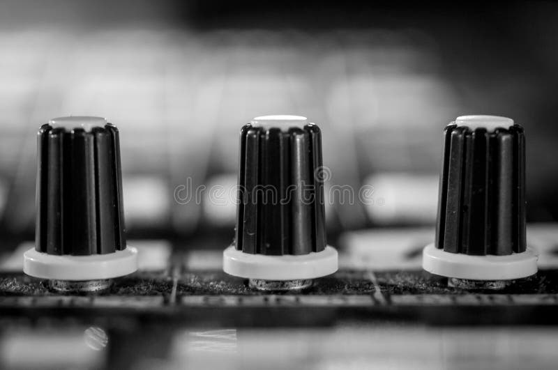 Close Up Professional Digital Audio Mixing Encoder Stock Image - Image ...