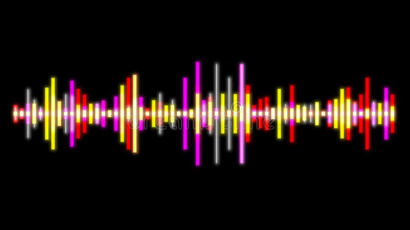 Audio Spectrum Sound Wave Effect. Digital Equalizer. Stock Footage ...