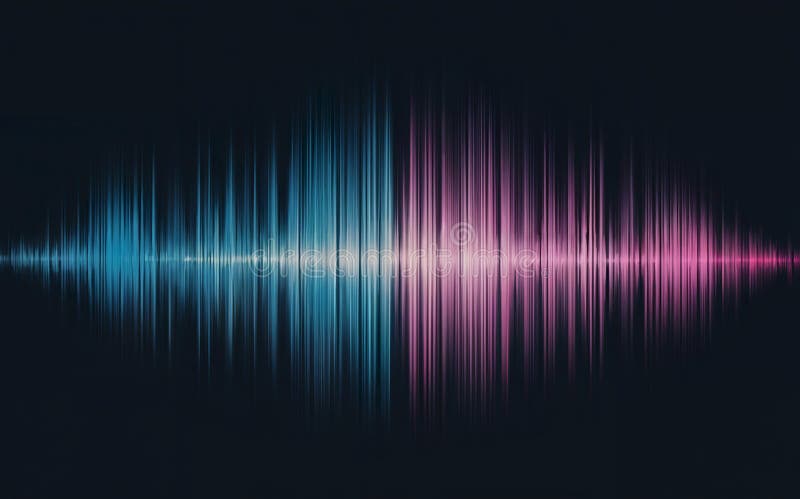 A Digital Audio Wave Visualization with a Symmetrical Design Split into ...