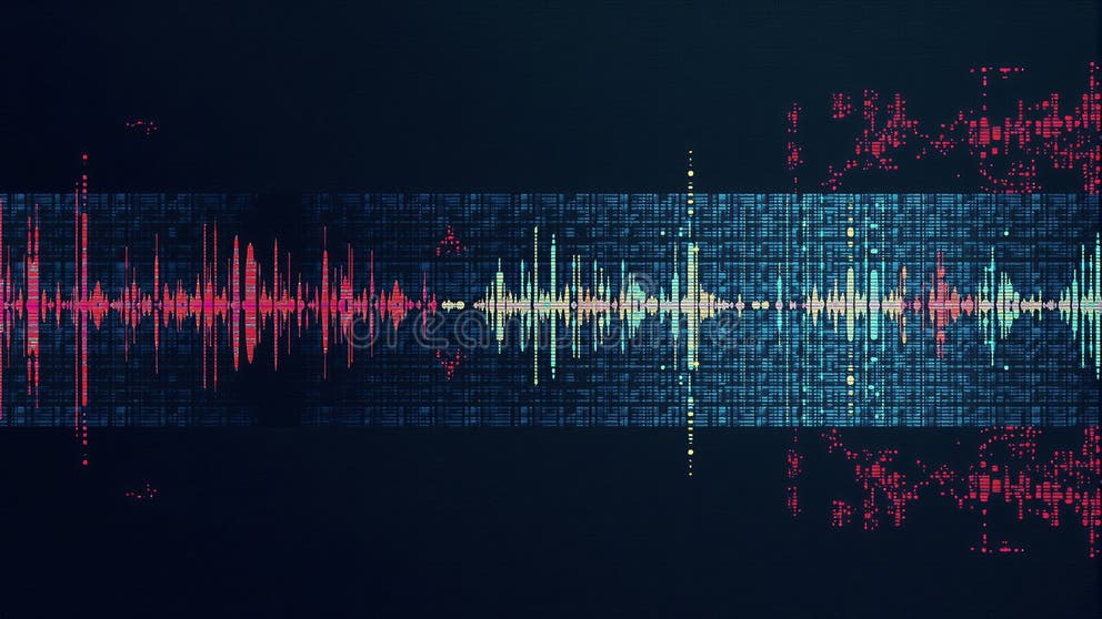 Digital Audio Waveform Representation, Visual Abstract Stock ...