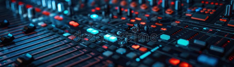 Digital Audio Workstation Displaying a Complex Arrangement of Tracks ...