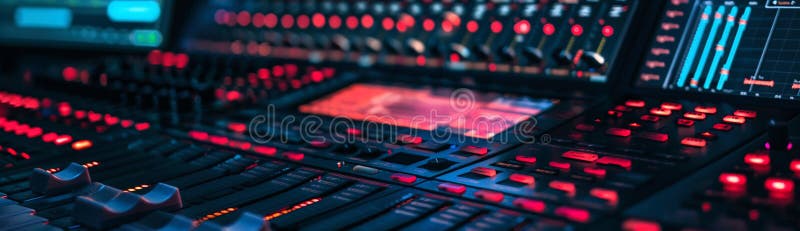 Digital Audio Workstation Displaying a Complex Arrangement of Tracks ...