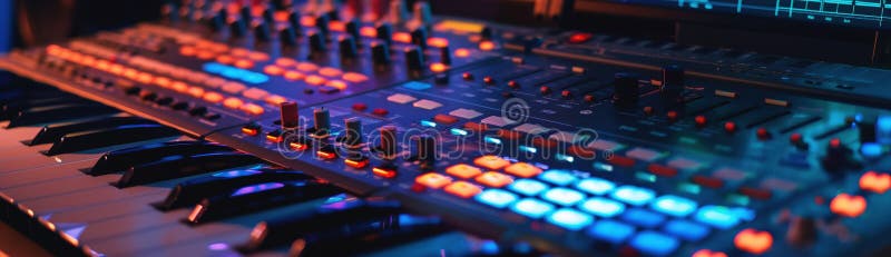 Digital Audio Workstation Displaying a Complex Arrangement of Tracks ...