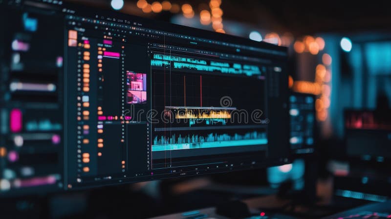 Digital Audio Workstation Interface Display Stock Illustration ...