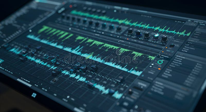Audio Workstation Mixing Interface Stock Illustrations – 953 Audio ...