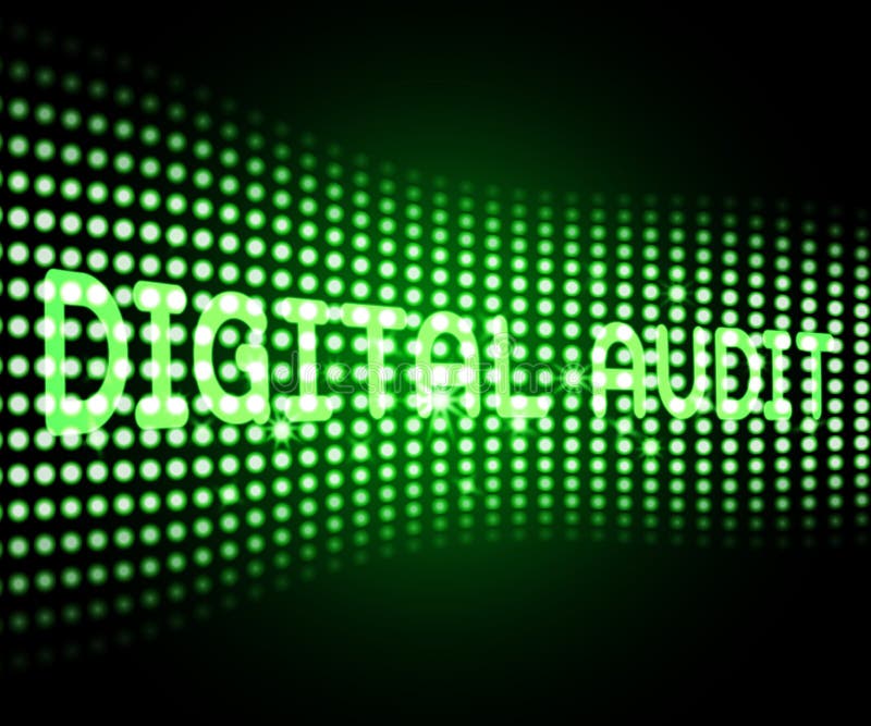 Digital Audit Cyber Network Examination 3d Illustration Stock ...