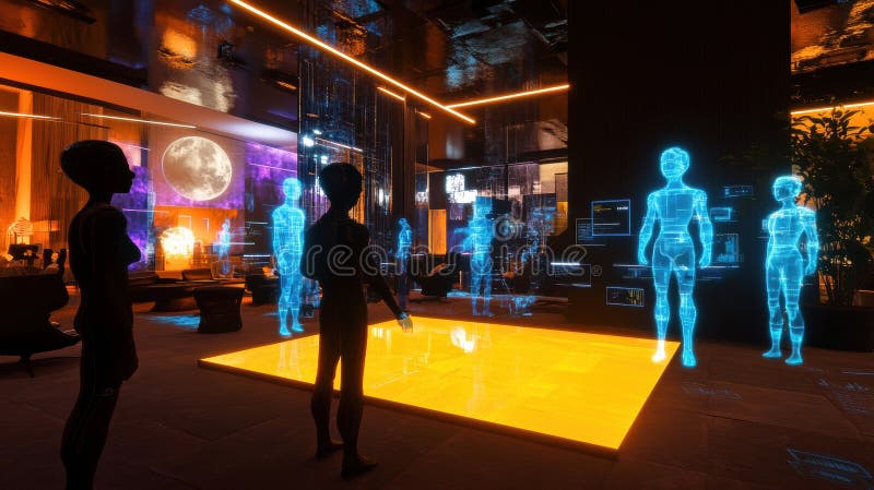 Digital Avatars Engage in Social Interaction within a Futuristic ...
