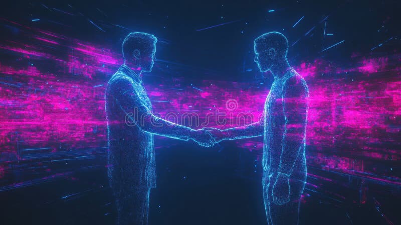 Digital Avatars Engage in Social Interaction through a Handshake in a ...