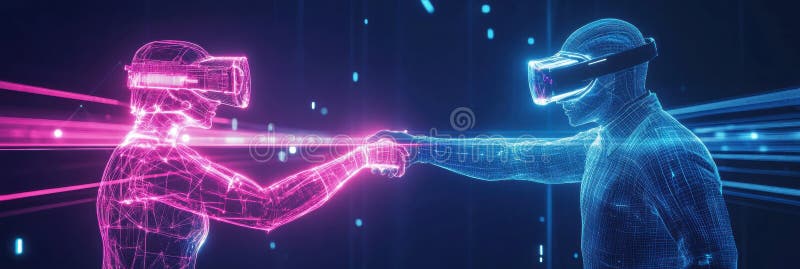 Digital Avatars Engage in Social Interaction by Shaking Hands in a ...