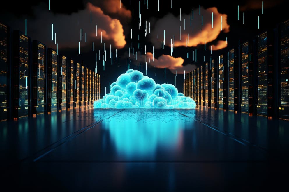 Digital Backbone Cloud Computing Servers Powering Modern Technological ...