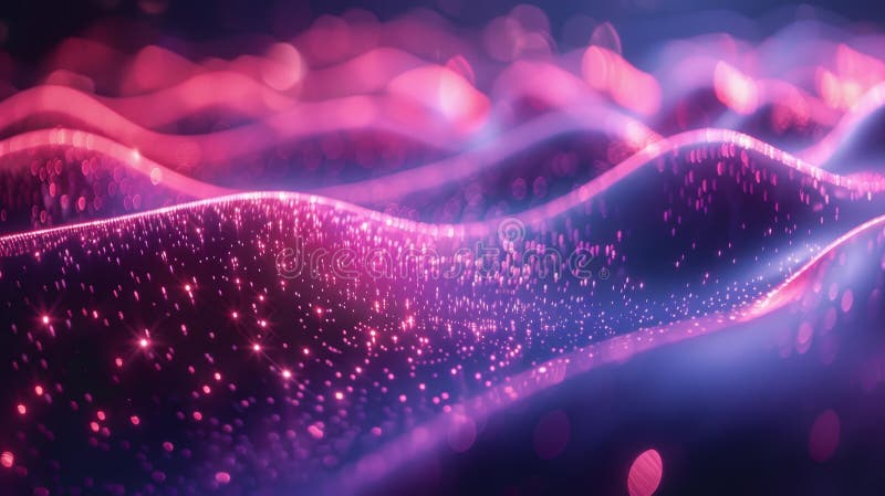 Digital Holographic Art, Digital Backdrop with Holographic Liquid Waves ...