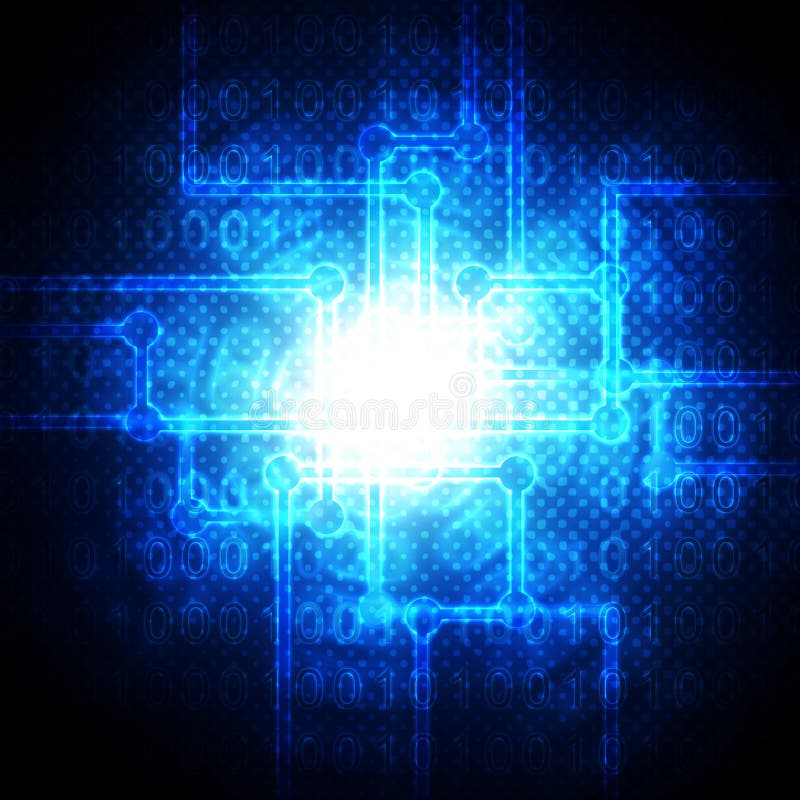 Digital Blue Abstract Background Stock Illustration - Illustration of ...