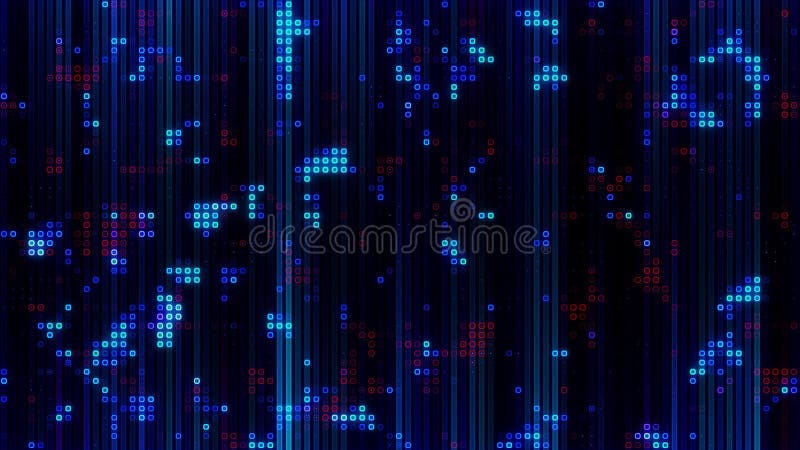 Digital Background. Animation of Various Grid Shaped Geometrical ...