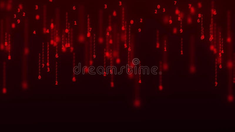 Abstract Matrix Geometric Motion Background. Animation. Rain of Binary ...