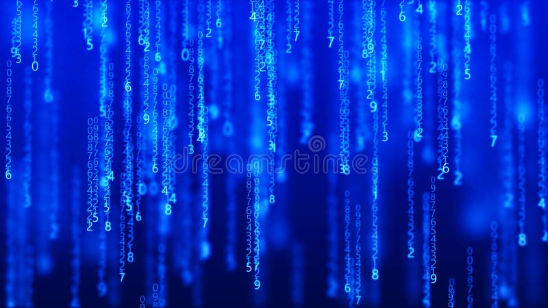 Digital Background. Big Data. Hacker Concept. Abstract Matrix. Computer Generated Many Numbers ...