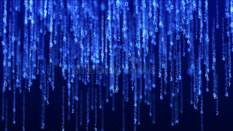 Digital Background. Big Data. Hacker Concept. Abstract Matrix. Computer Generated Many Numbers ...