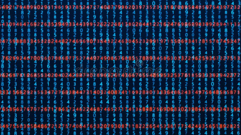 Digital Background. Big Data. Hacker Concept. Abstract Matrix. Computer Generated Many Numbers ...