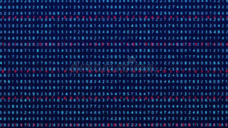 Digital Background. Big Data. Hacker Concept. Abstract Matrix. Computer Generated Many Numbers ...