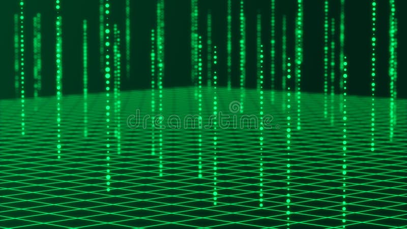 Abstract Blue Binary Code Background Programming Coding Hacker Matrix Concept 3d Rendering Stock